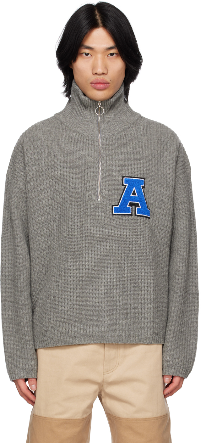 Axel Arigato: Gray Team Sweater | SSENSE UK