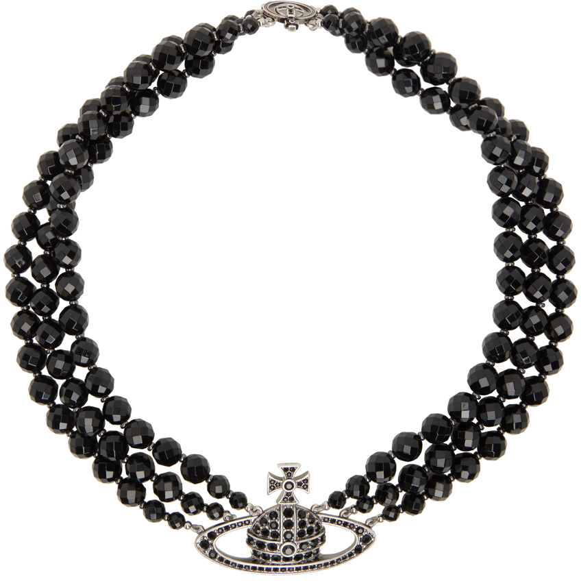 Vivienne Westwood: Black Agate Orb Choker | SSENSE UK