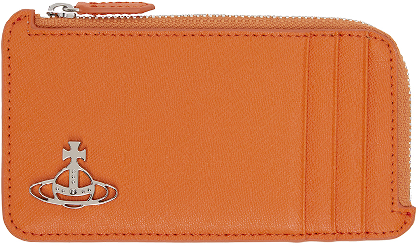 Vivienne Westwood: Orange Zip Card Holder | SSENSE UK