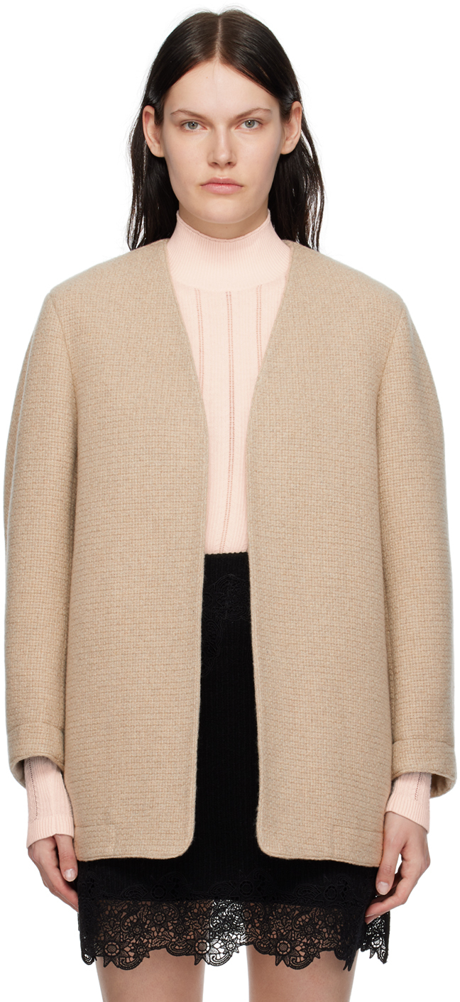 Chloé: Beige Cacoon Coat | SSENSE Canada
