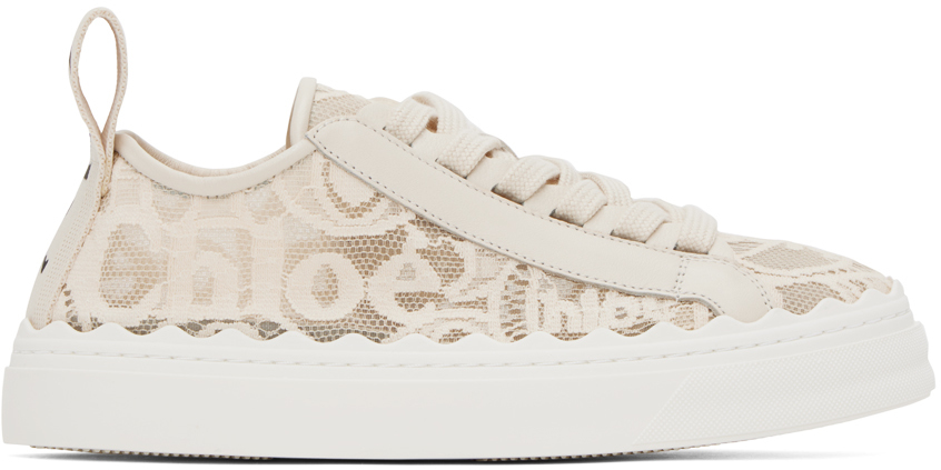 Chloé: Beige Lauren Sneakers | SSENSE