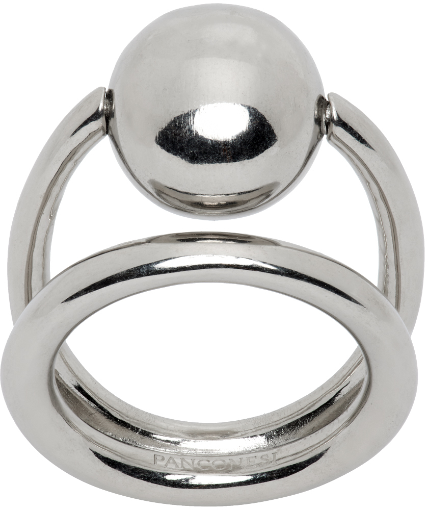 Silver Orbit Ourika Ring by Panconesi on Sale