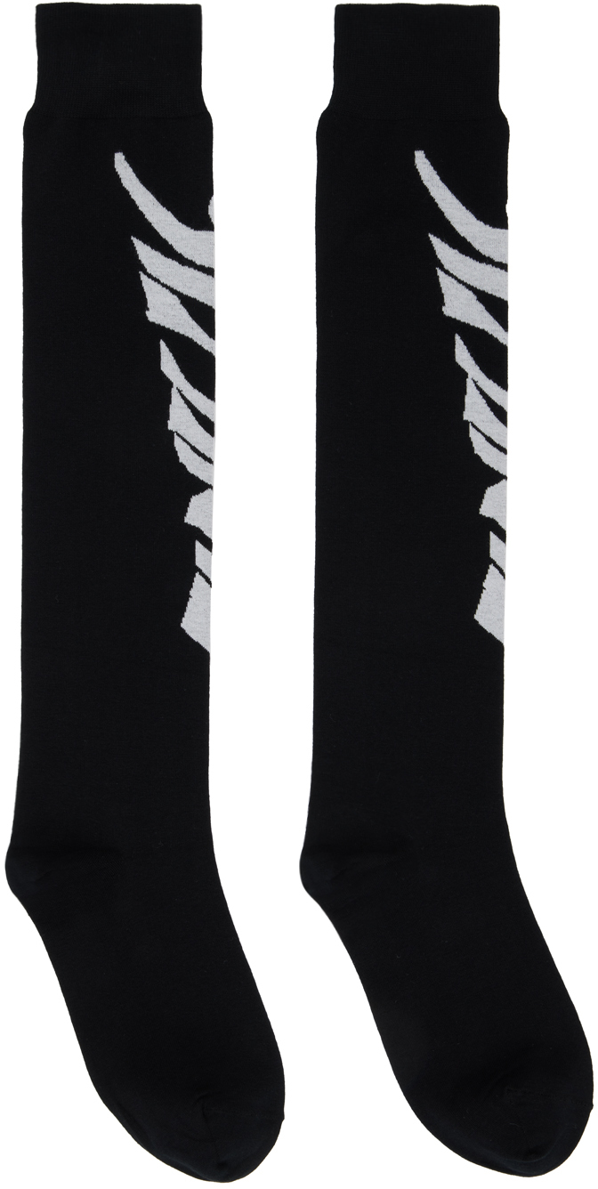 Comme des Garçons Homme Plus: Black Calf-High Socks | SSENSE UK