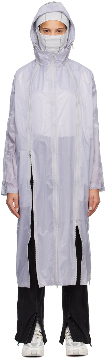 Gray Two-Way Zip Coat by POST ARCHIVE FACTION (PAF) on Sale