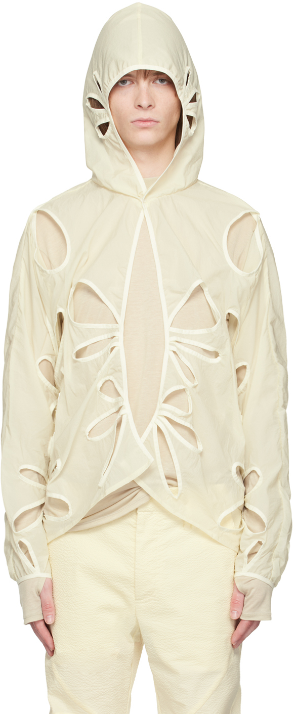 Post Archive Faction (PAF): 灰白色镂空夹克 | SSENSE