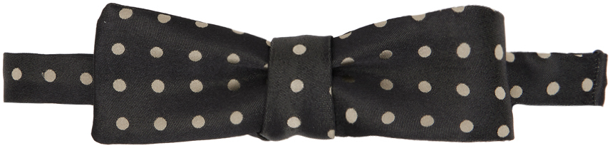 Dries Van Noten: Black Polka Dot Bow Tie | SSENSE UK