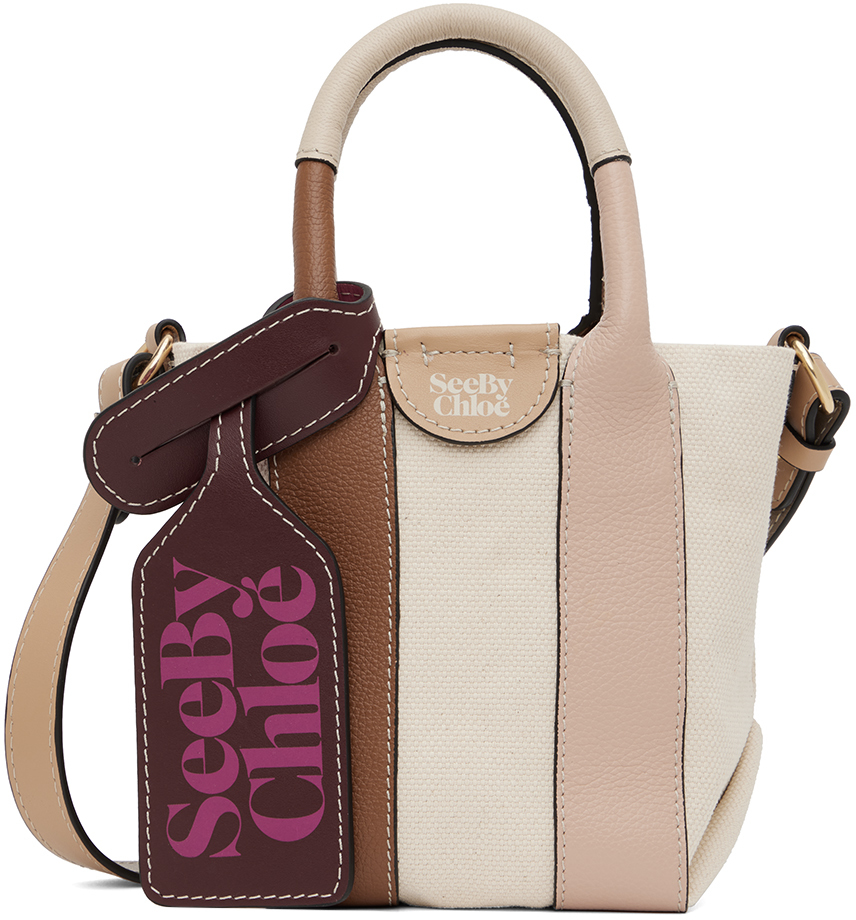 See By Chloé Off-white Mini Laetizia Bag In 242 Caramello | ModeSens