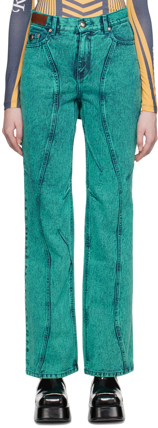 Andersson Bell: Green Glen Jeans | SSENSE