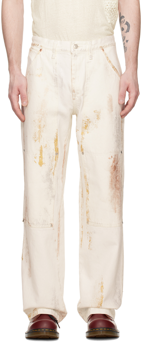Tanaka: White Work Jeans | SSENSE UK