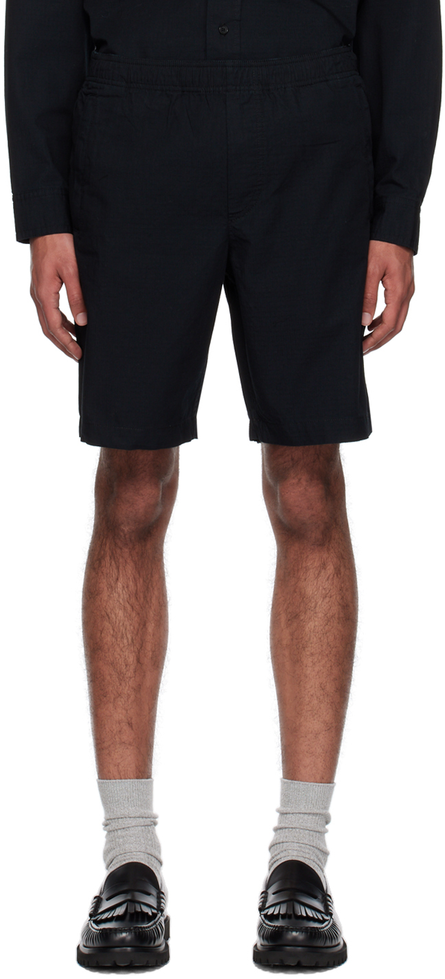 WOOD WOOD: Black Alfred Shorts | SSENSE UK
