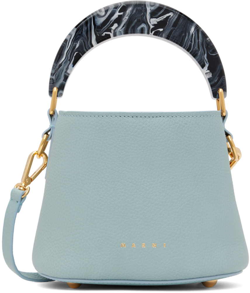 Marni: Mini sac seau Venice bleu | SSENSE France