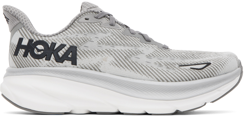 HOKA: Gray Clifton 9 Sneakers | SSENSE Canada