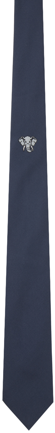 Kenzo: Navy Elephant Tie | SSENSE UK