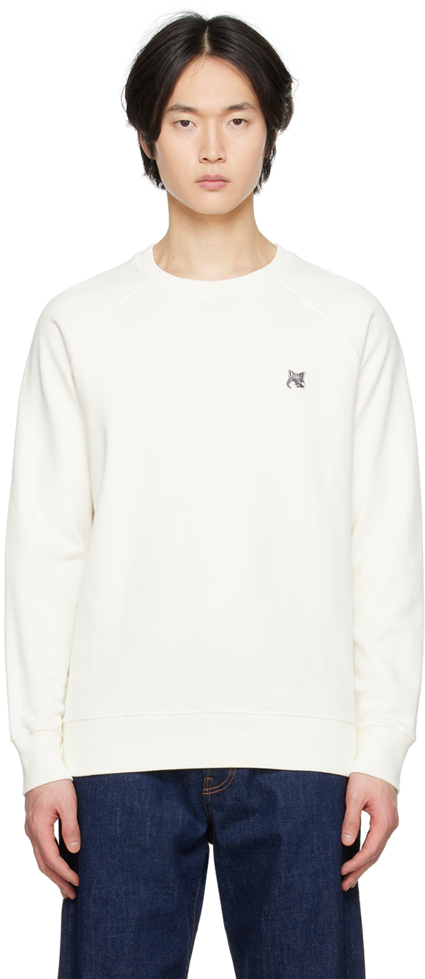Maison Kitsuné: Off-White Fox Head Sweatshirt | SSENSE UK Maison Kitsuné: Off-White Fox Head Sweatshirt | SSENSE UK