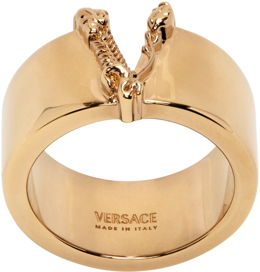 Versace Gold v Ring In 3j000 Gold ModeSens