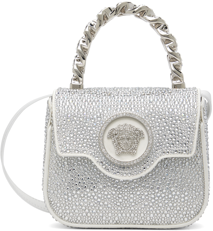 Versace: White Mini 'La Medusa' Bag | SSENSE