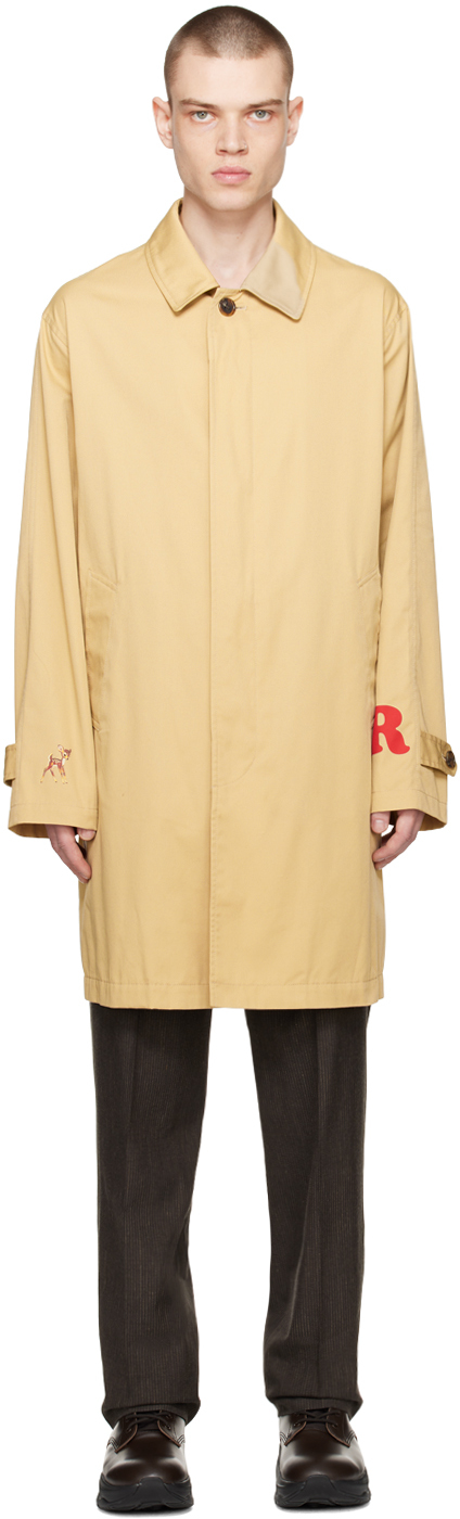 Beige 'Rebel' Coat by UNDERCOVER on Sale