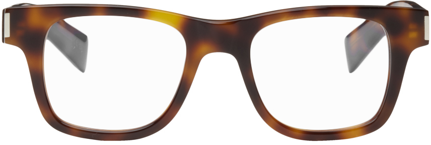 Saint Laurent: 톨토이즈쉘 SL 564 안경 | SSENSE 대한민국