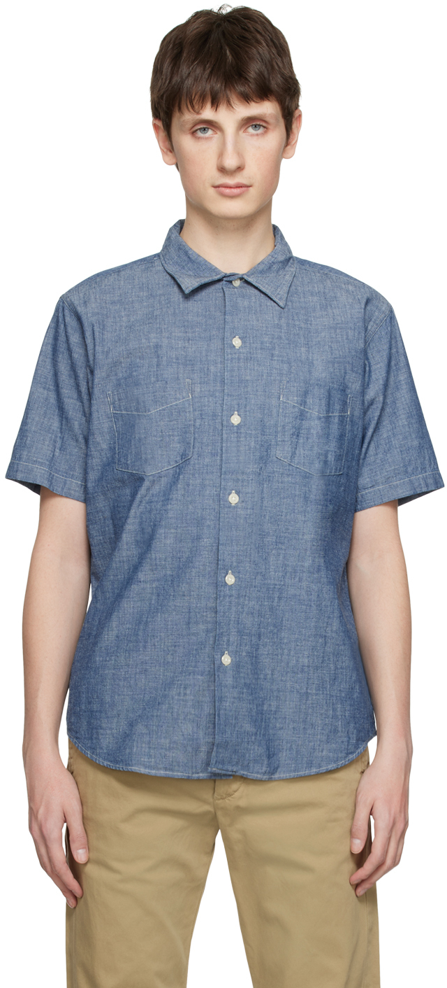 RRL: Blue Camp Shirt | SSENSE Canada
