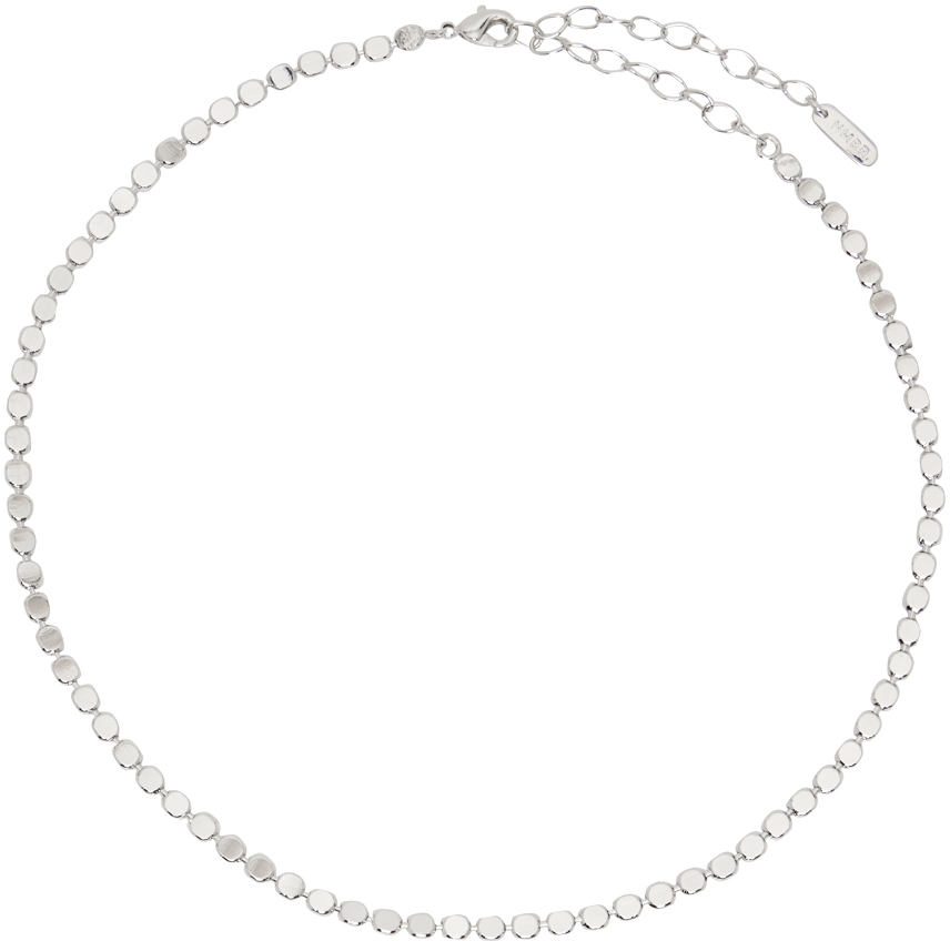 Numbering: Silver #5870 Flat Dot Choker | SSENSE