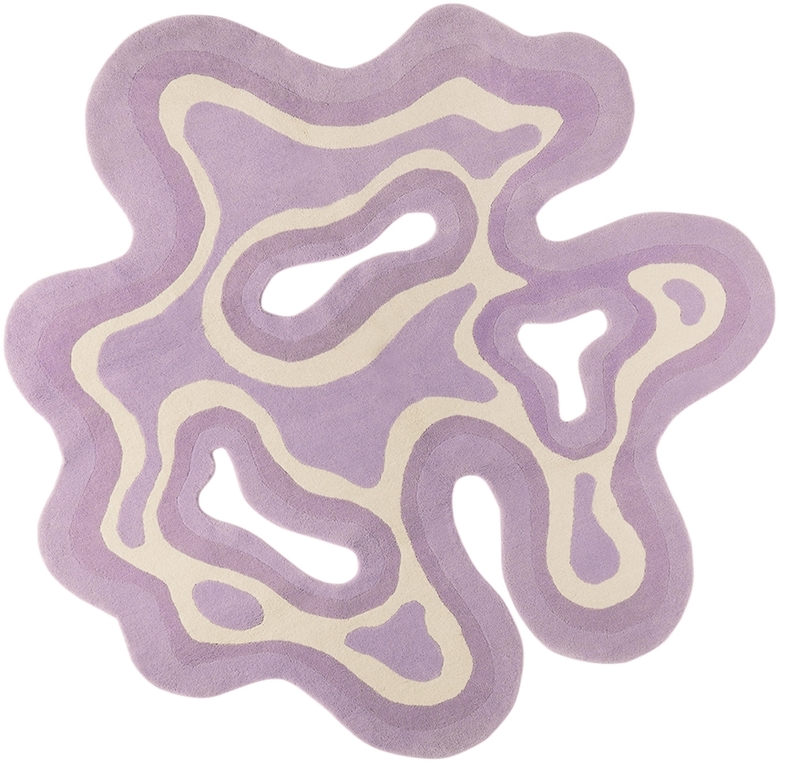 SSENSE Exclusive Purple & White Large Valley Rug by Mush Studios | SSENSE