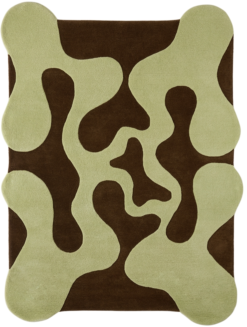 Green & Brown Large Oops Rug by Mush Studios | SSENSE