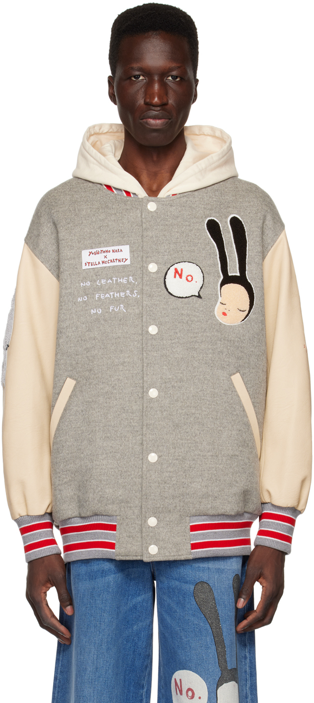 Stella McCartney: Gray Patch Bomber | SSENSE Canada