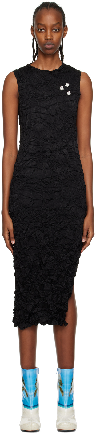 JW Anderson: Black Keyboard Maxi Dress | SSENSE Canada