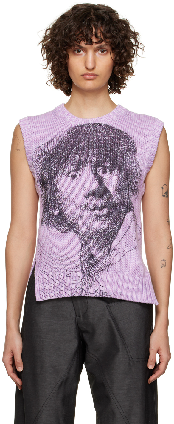 Purple Printed Vest by JW Anderson on Sale