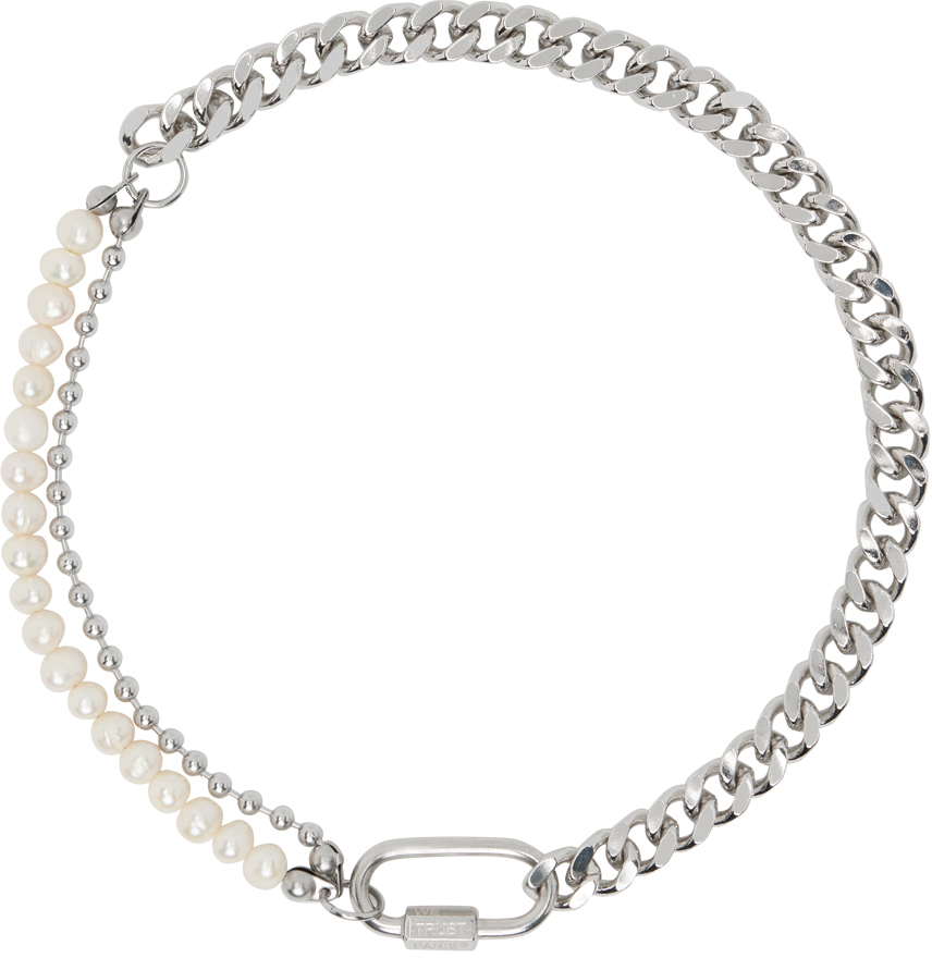 IN GOLD WE TRUST PARIS: Silver Curb Chain Necklace | SSENSE UK