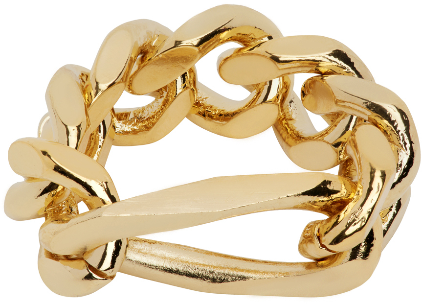 IN GOLD WE TRUST PARIS: Gold Figaro Ring | SSENSE Canada