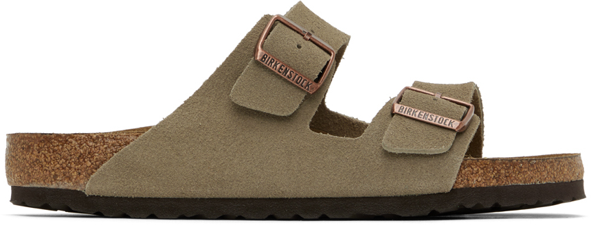 Birkenstock Taupe Arizona Soft Footbed Sandals
