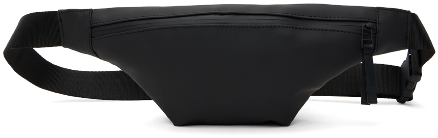 RAINS: Black Mini Bum Bag | SSENSE UK