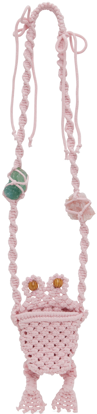 Chopova Lowena: SSENSE UK Exclusive Pink Frog Healing Bag | SSENSE