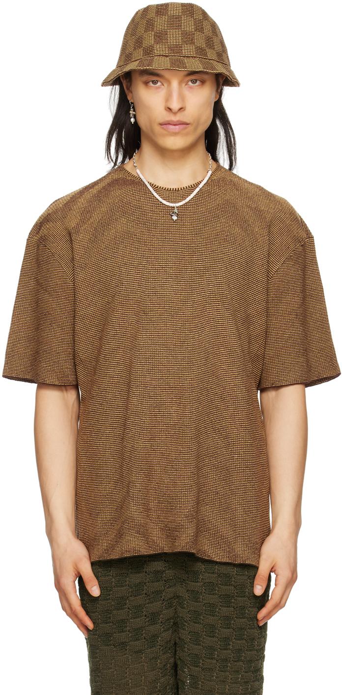 SSENSE Exclusive Brown T-Shirt by Isa Boulder on Sale