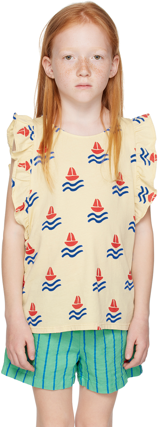 Kids Yellow Boats Tank Top by Bonmot Organic | SSENSE