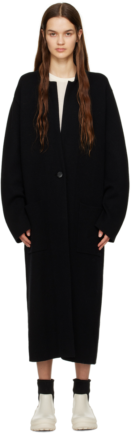 LISA YANG: Black 'The Amie' Coat | SSENSE UK