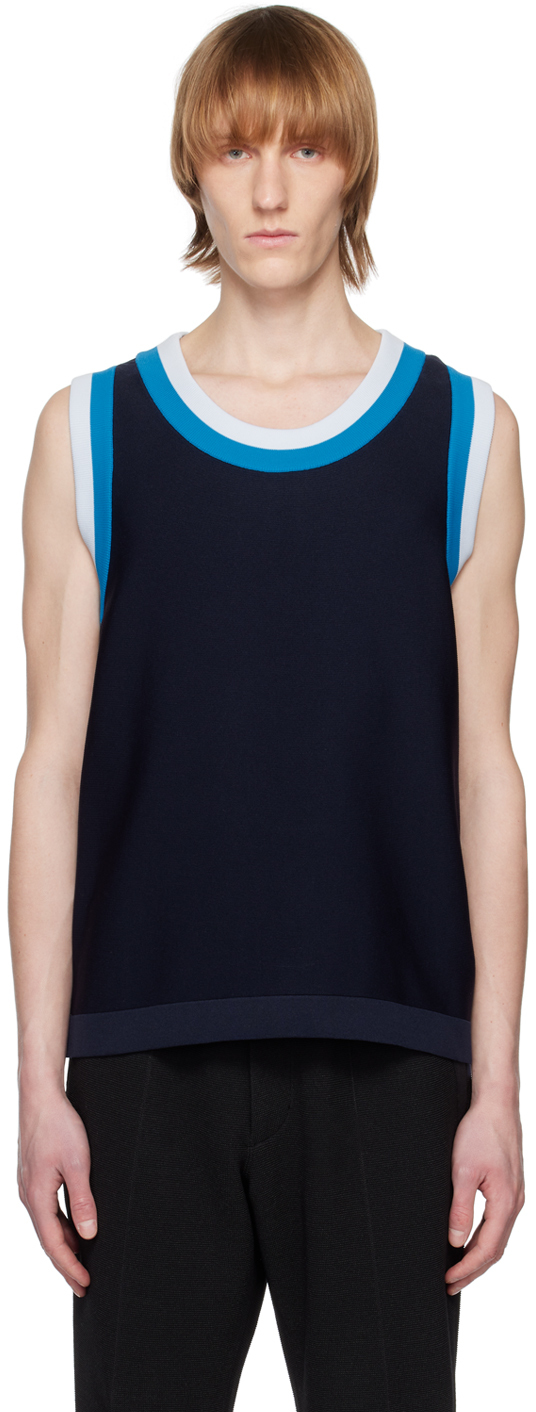 CFCL: Navy Garter Tank Top | SSENSE