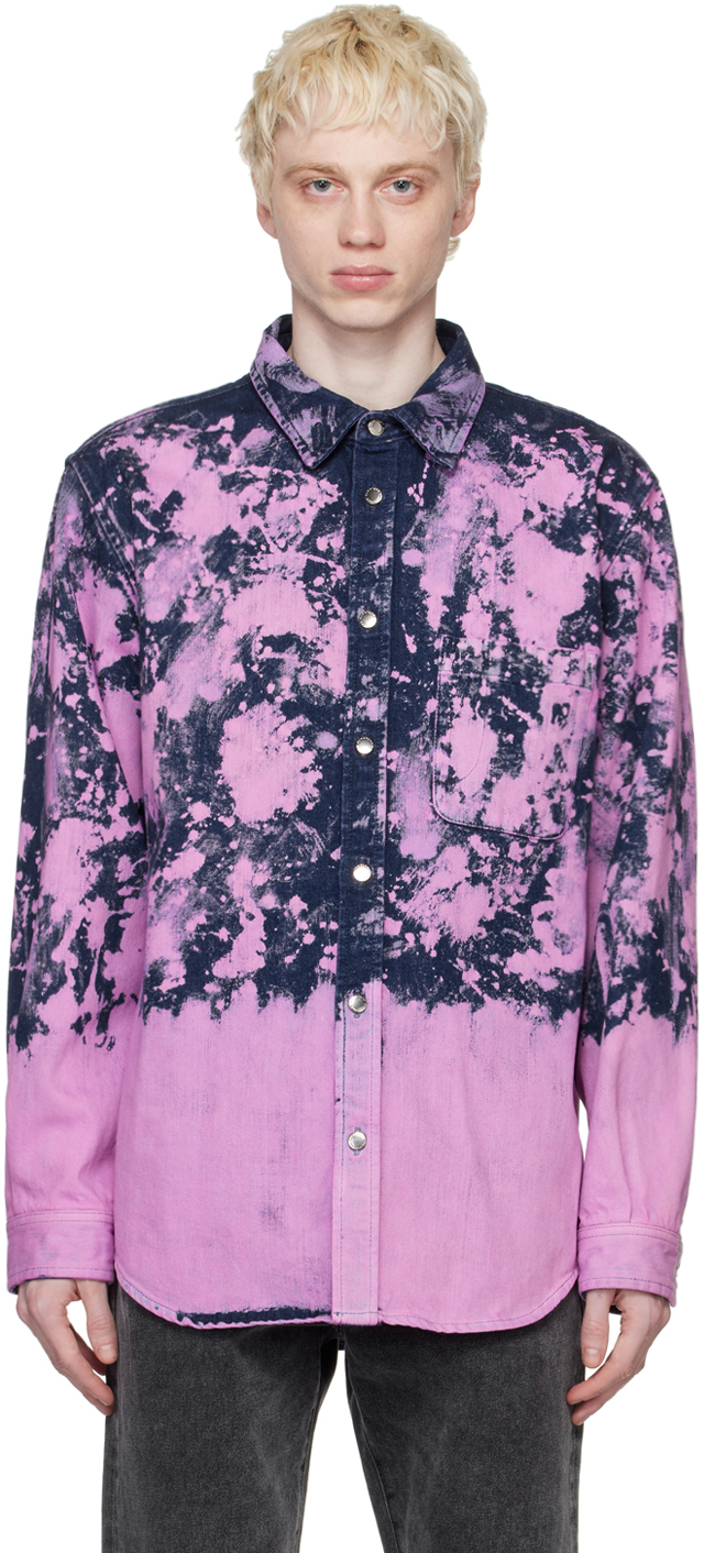 DARKPARK: Blue & Pink Victor Denim Jacket | SSENSE
