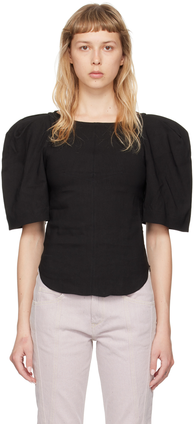 Isabel Marant: Black Fergyo Blouse | SSENSE