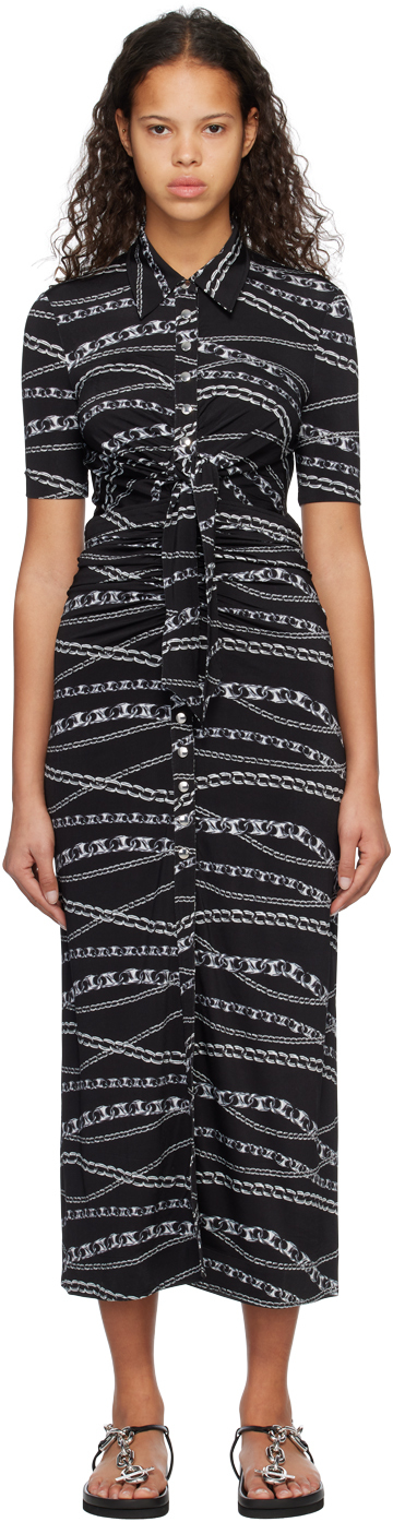 Paco Rabanne: Robe longue noire | SSENSE France