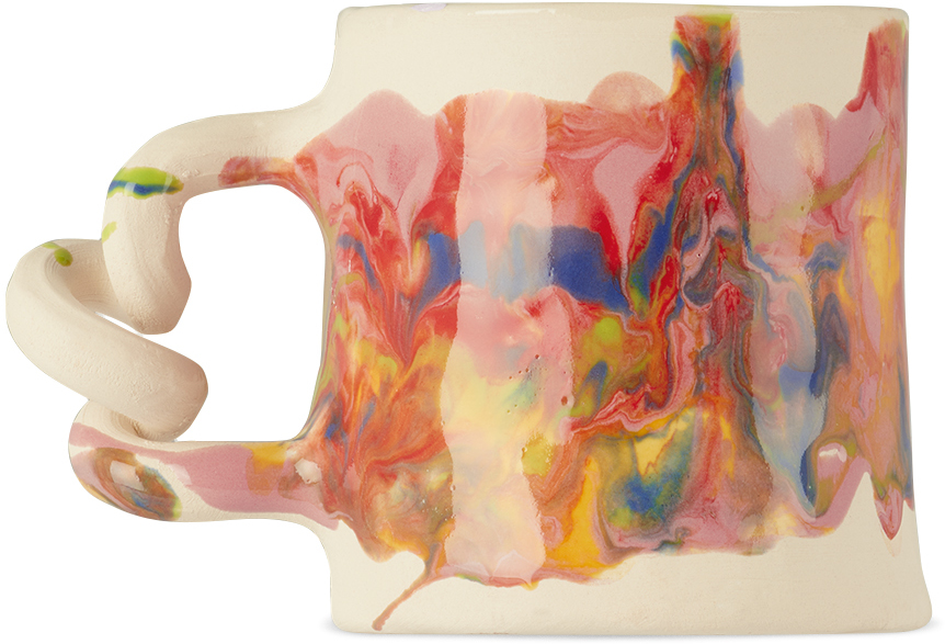 Multicolor Melted Marble Wiggle Mug by Harlie Brown Studio | SSENSE