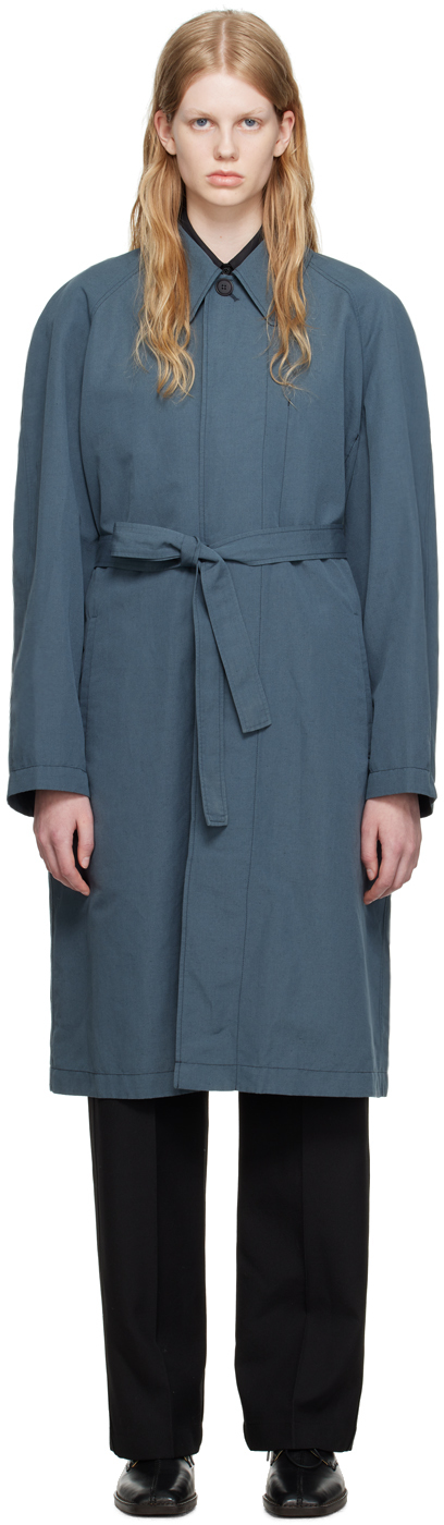 LEMAIRE Blue Belted Lightweight Coat