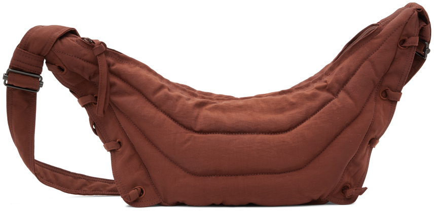 LEMAIRE: Burgundy Large Game Bag | SSENSE UK