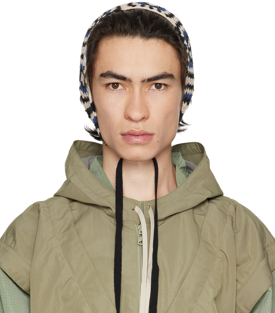 Black Graphic Headband by F/CE.® on Sale