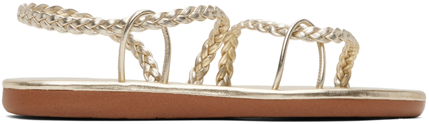 Ancient Greek Sandals: Sandales Maya dorées | SSENSE France