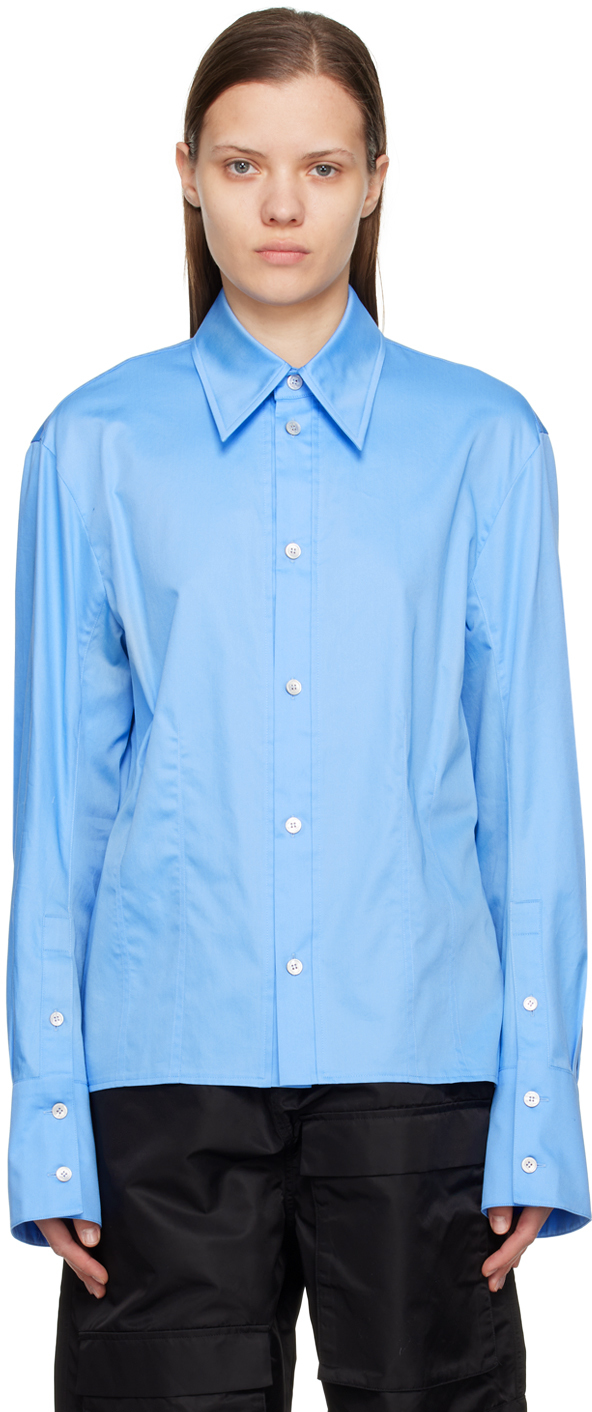Wooyoungmi: Blue Vented Shirt | SSENSE
