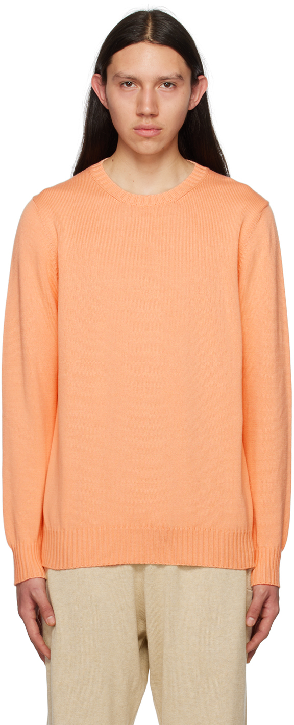 Ghiaia Cashmere: Orange Crewneck Sweater | SSENSE UK