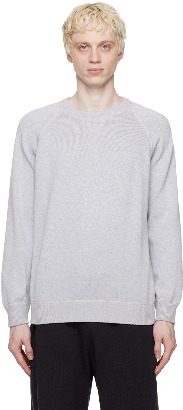 Ghiaia Cashmere: Gray Raglan Sweater | SSENSE UK
