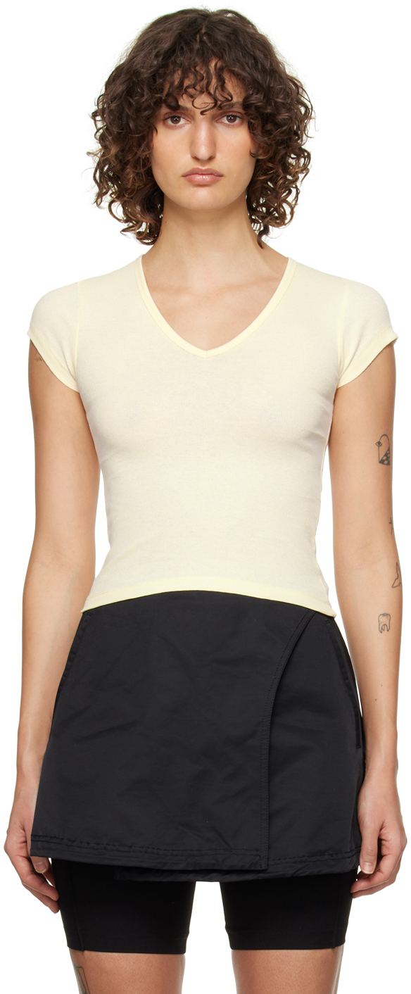 SSENSE 折扣季 | OPEN YY 灰白色 V 领 T 恤 加入折扣